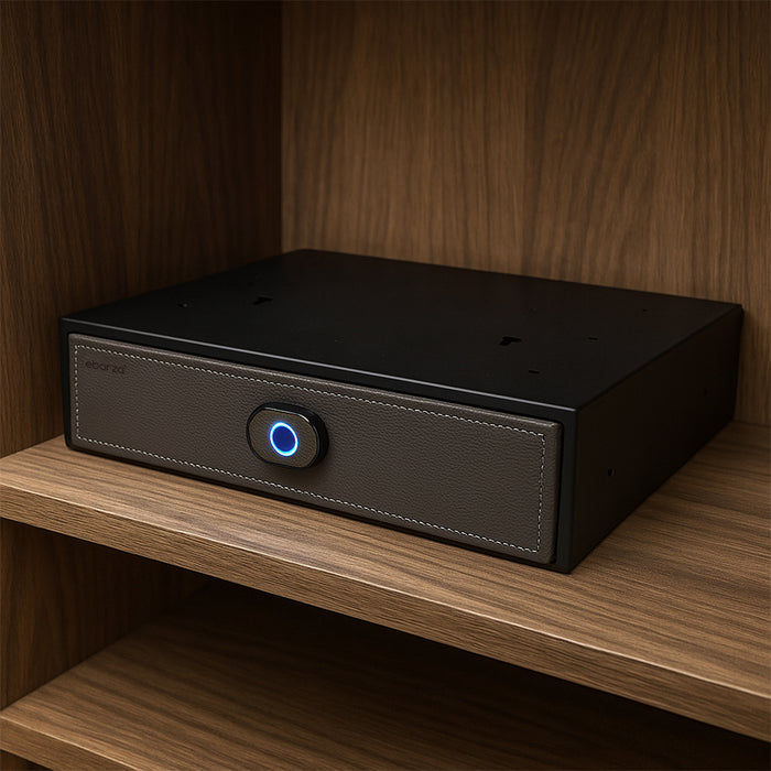 Leather Drawer Safe Box With Fingerprint lock CH9-LST022-35cm